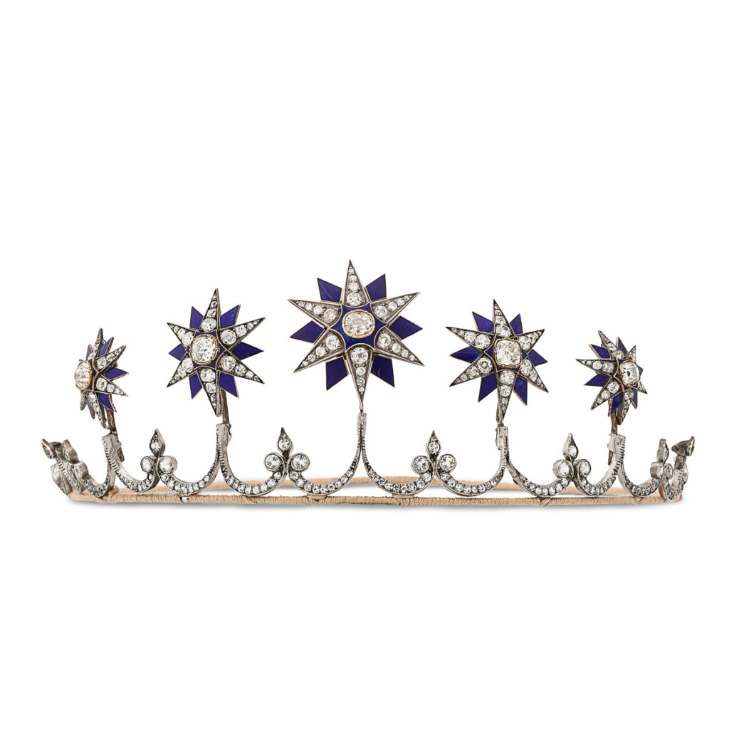 Victorian Diamond and Enamel Star Tiara – A La Vieille Russie FABERGE ...